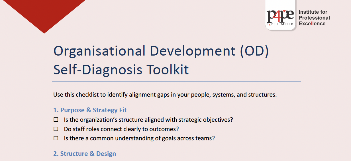 Download Checklist – Organisational Development (OD) Self-Diagnosis ...